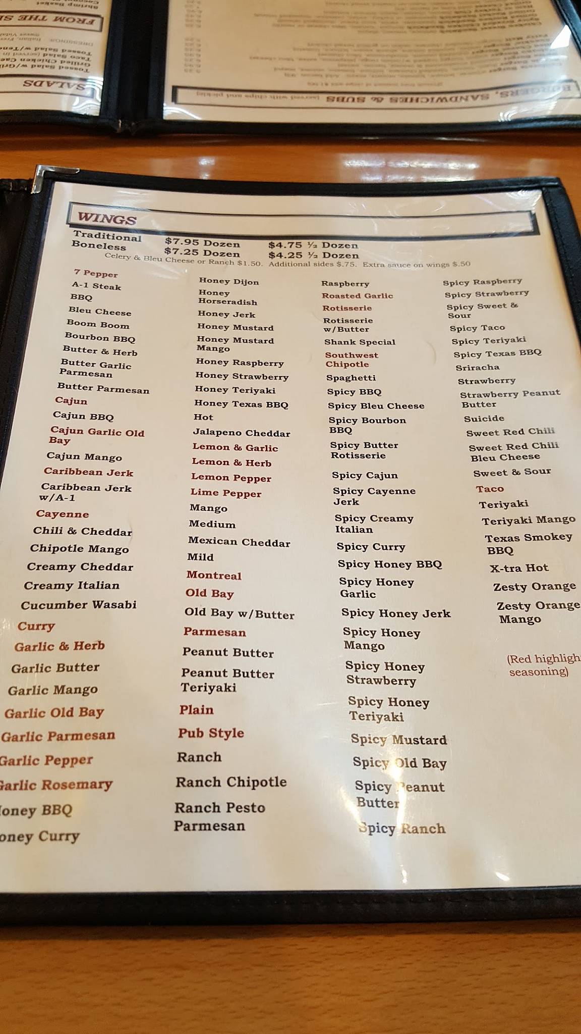 Menu at Beanie's Bar & Grill, Mount Joy