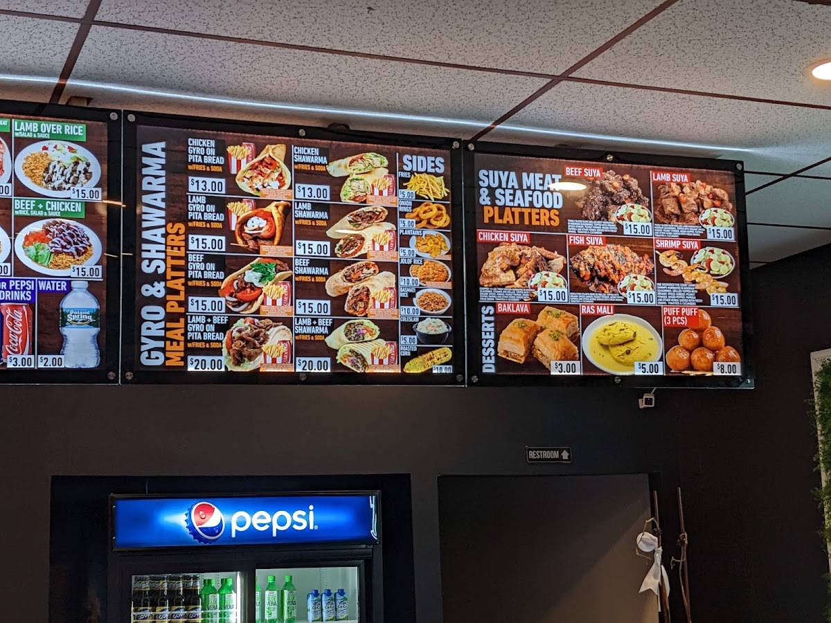 Menu at SUYA HOUSE AFRICAN GRILL restaurant, Bear