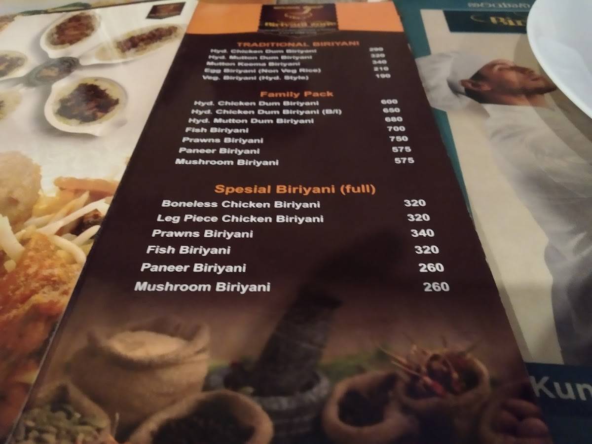 Menu at Biryani Zone, ITPL, Whitefield, Hyderabadi Dum Biryani ...