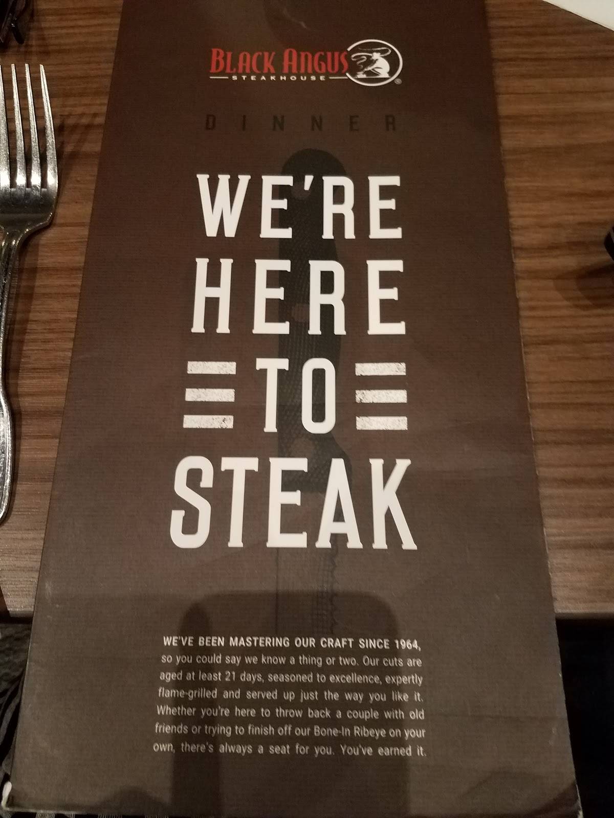 Menu at Black Angus Steakhouse, Lancaster, Vly Central Wy