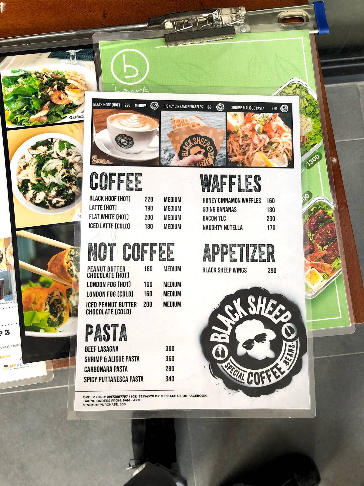 Menu at Closed cafe, Manila, Unit OS2-011