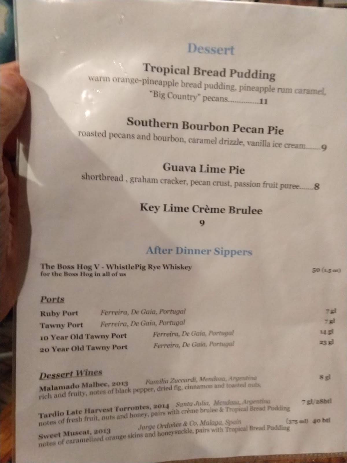 Menu at Blue Marlin Seafood Restaurant, Bradenton Beach