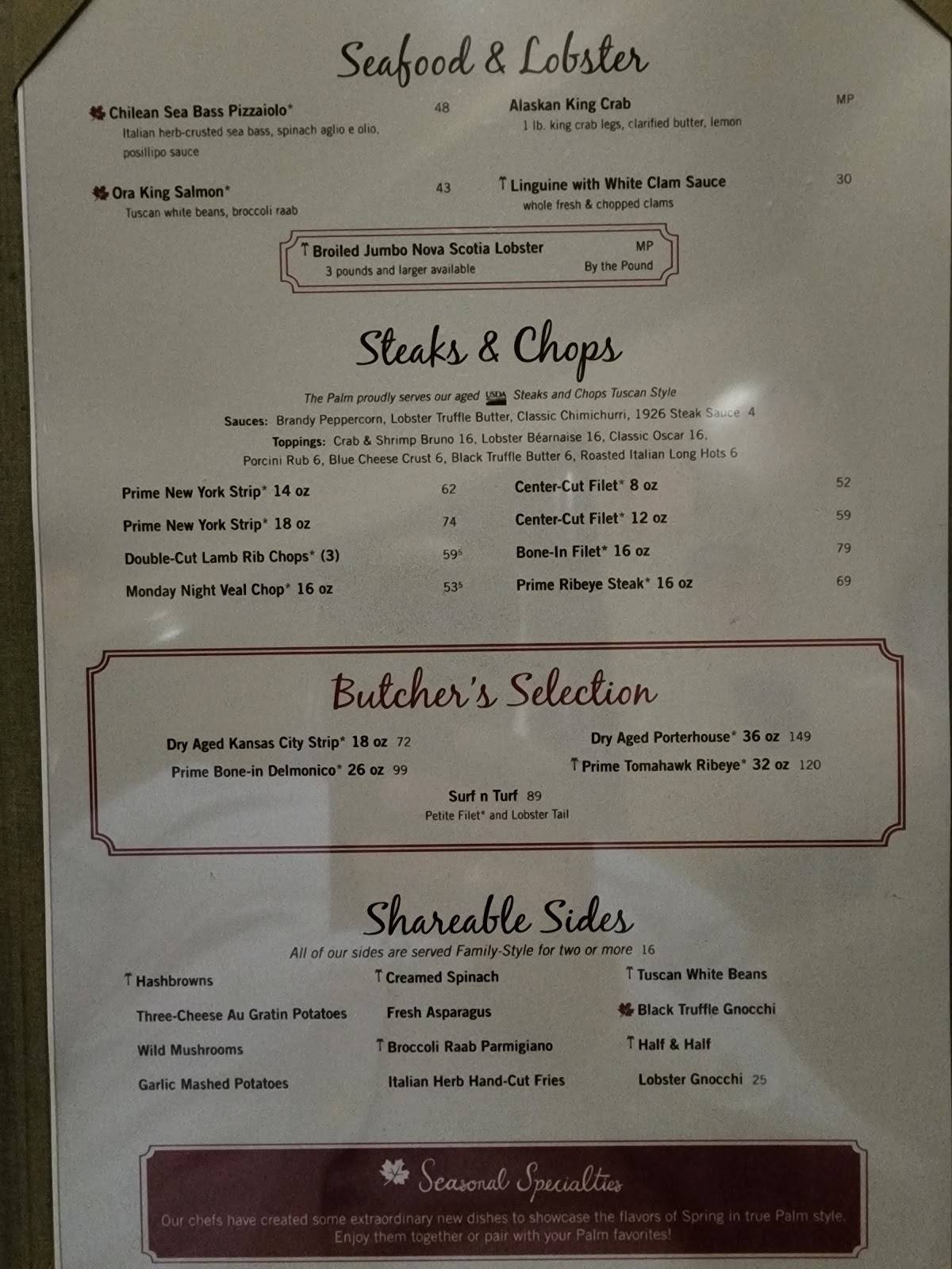 Menu at Bohanan's Prime Steaks and Seafood pub & bar, San Antonio