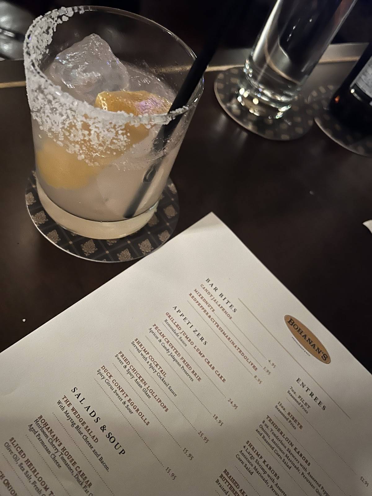 Menu at Bohanan's Prime Steaks and Seafood pub & bar, San Antonio