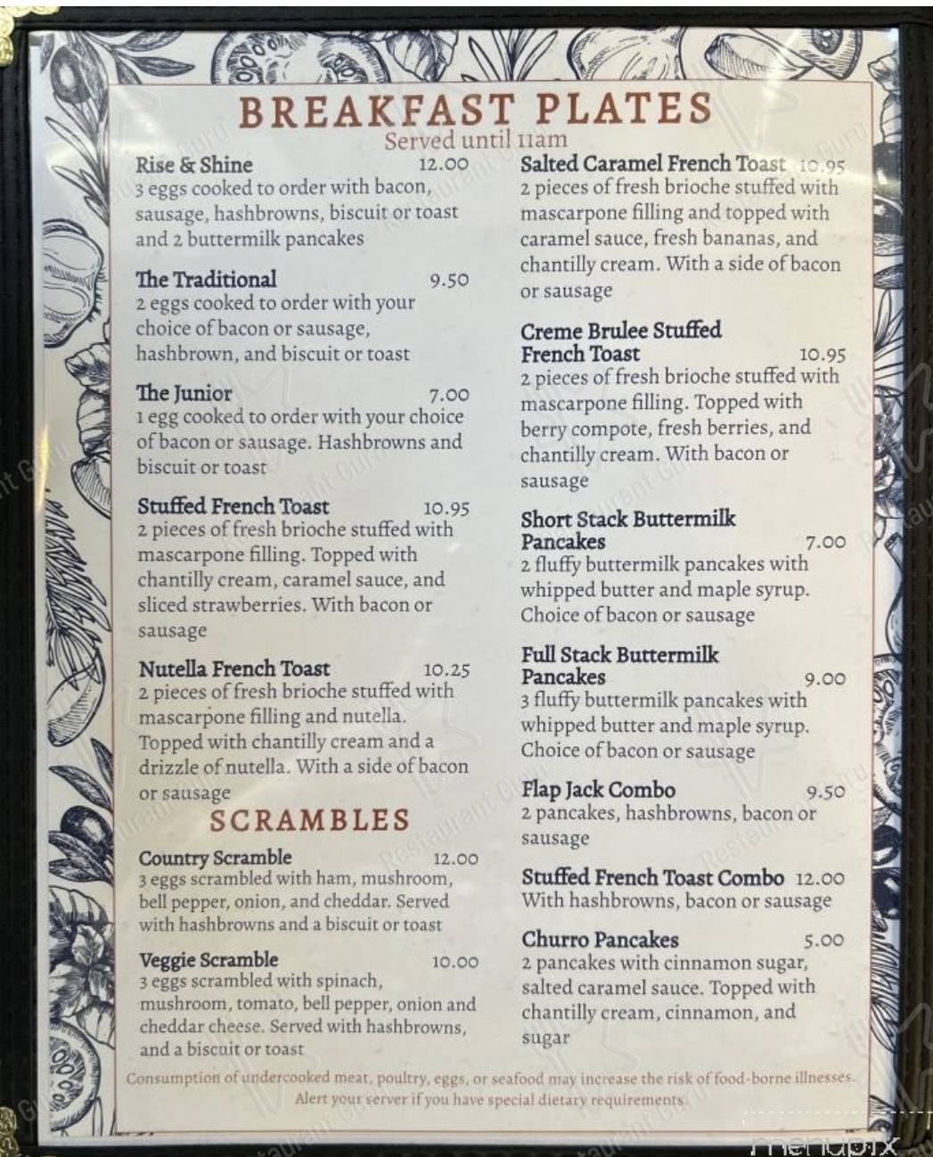 Menu at Britt's Bake Shop and Cafe, Marshall, 405 E Main St