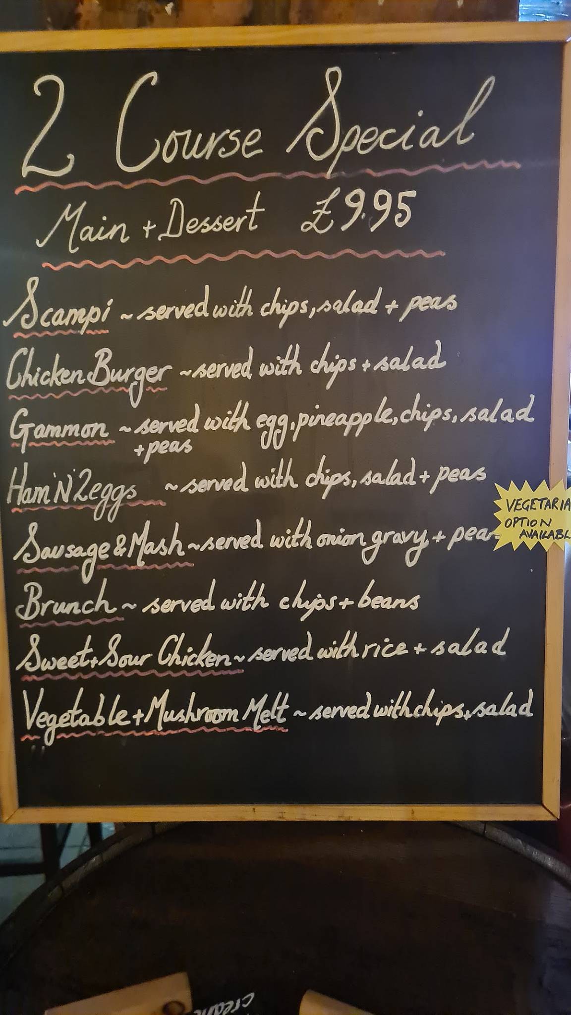 Menu at Bull & Dog pub & bar, Boston