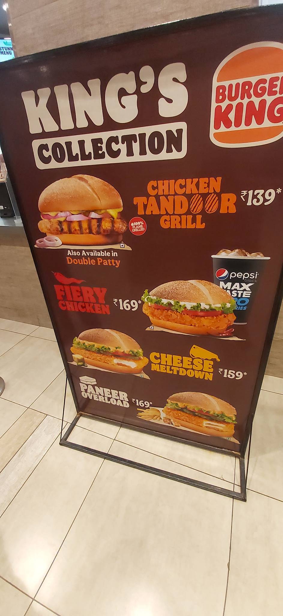 Menu at Burger King, Vapi, Ground Floor