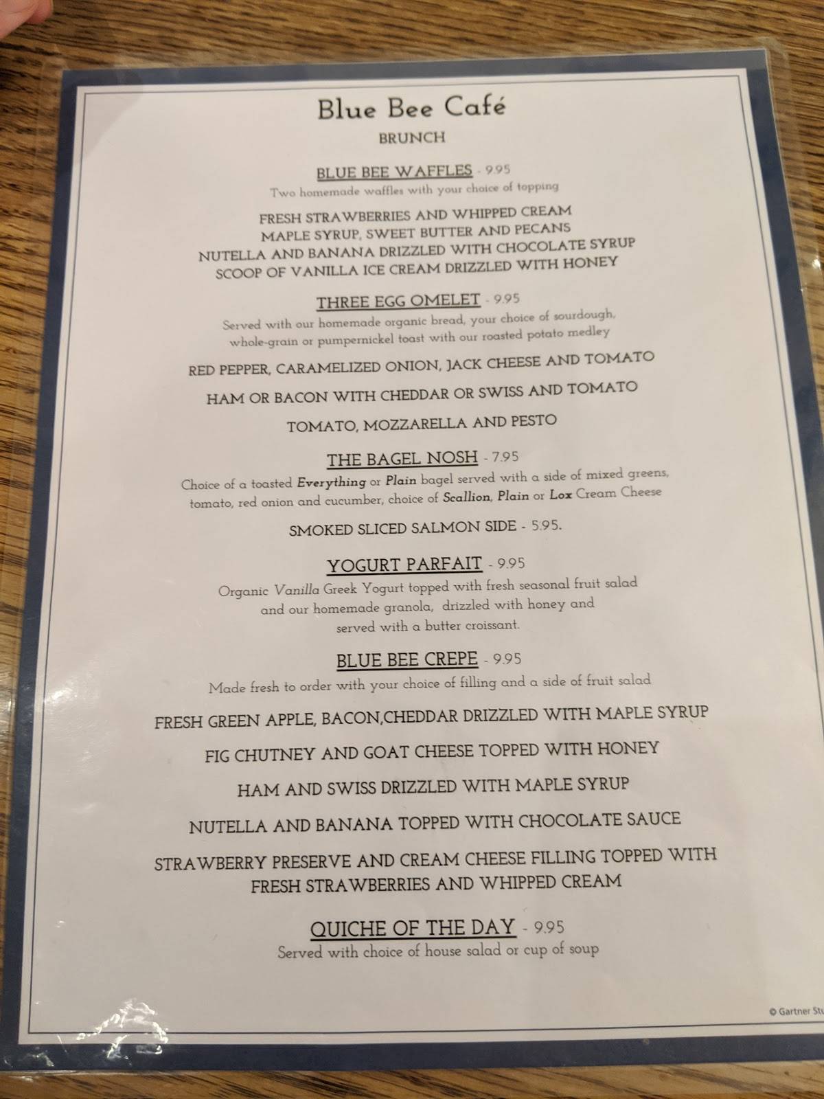Menu at Blue Bee Cafe, Delhi