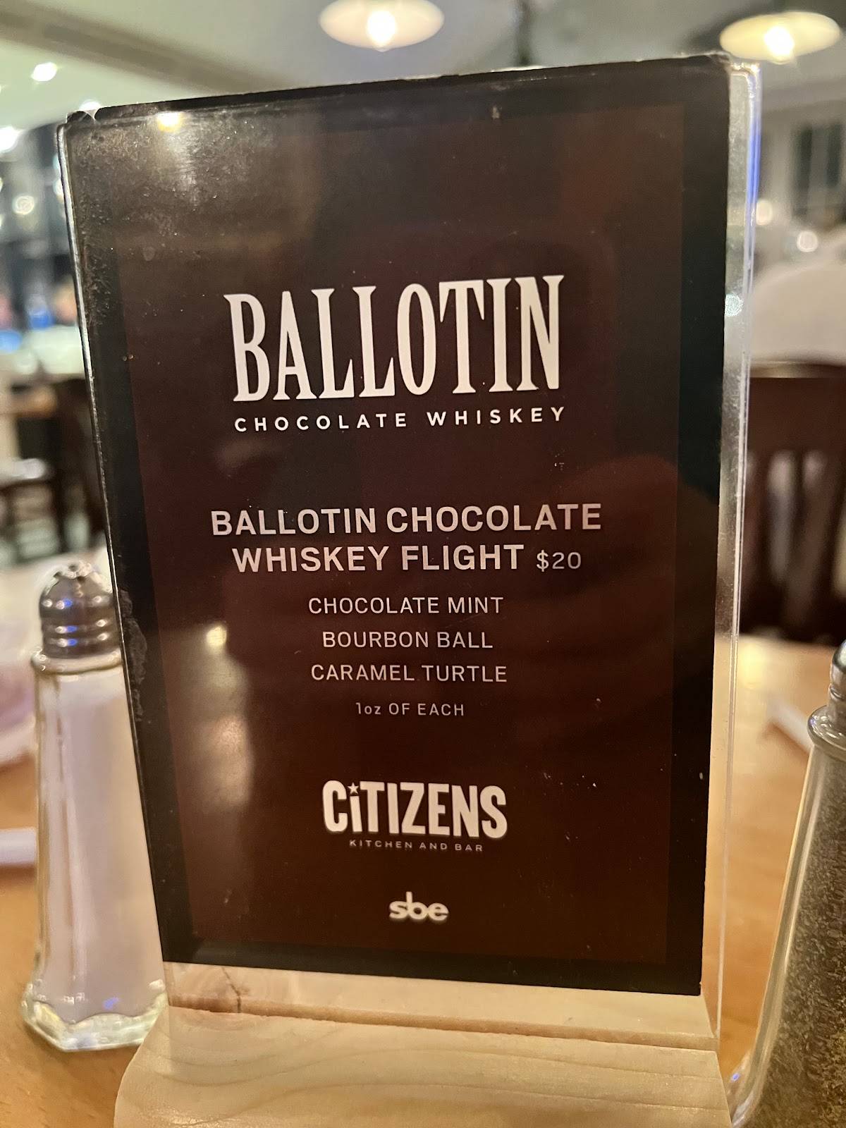 Menu at Citizens Kitchen & Bar, Las Vegas