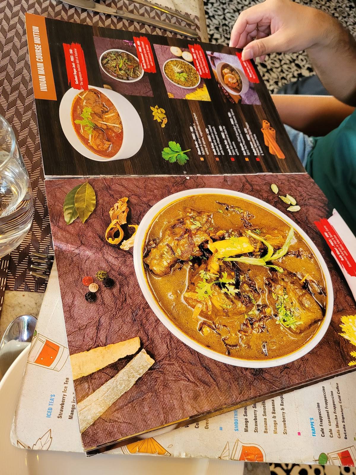 Menu at Café De Leila, Lucknow