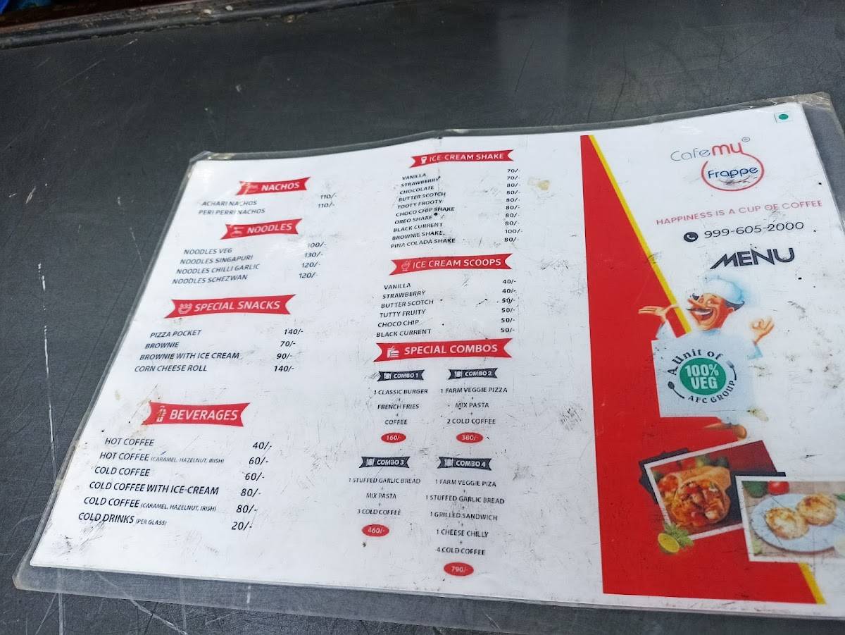 Menu at Cafe My Frappe (Verka), Rohtak