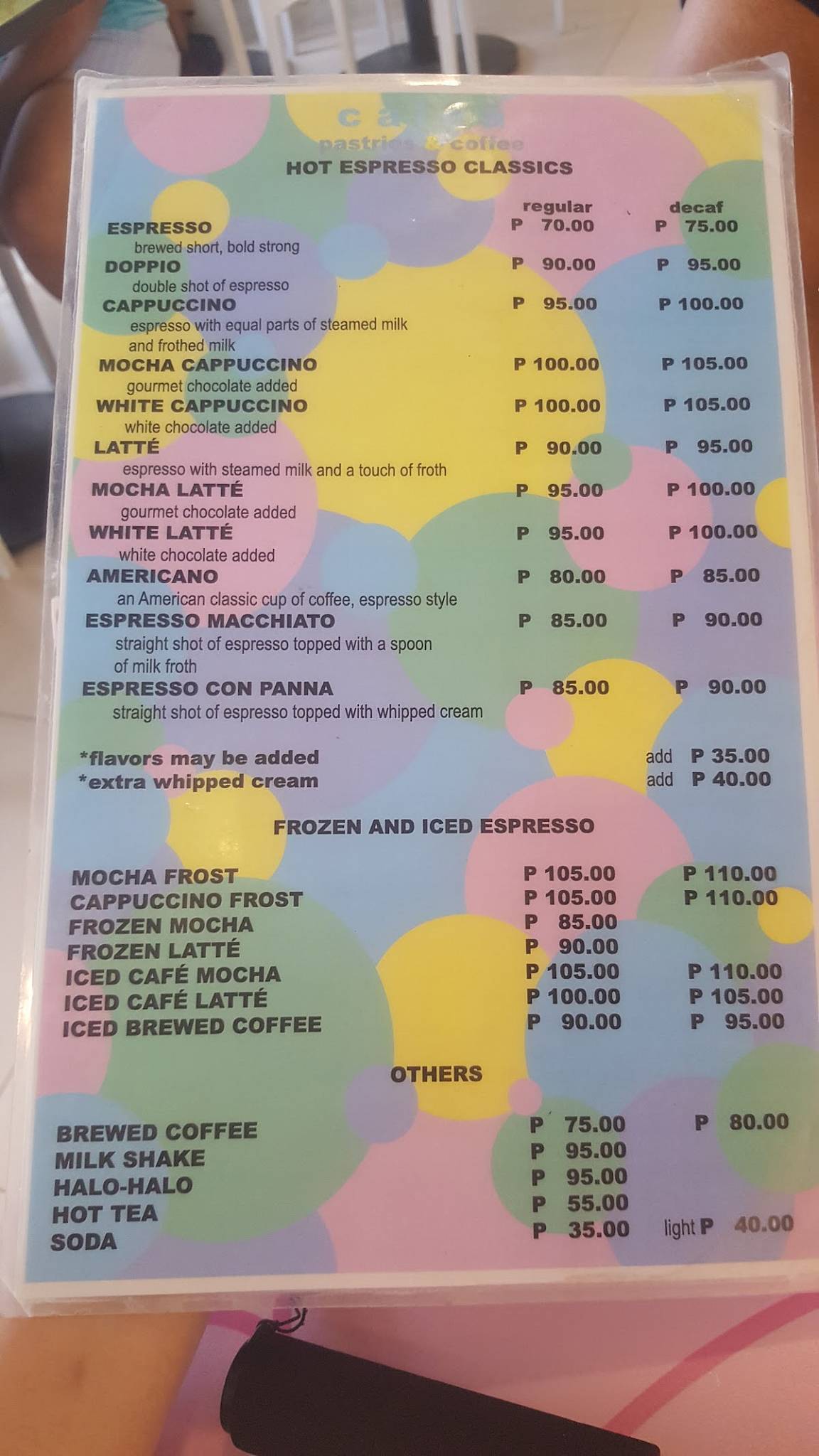 Menu at Calea Pastries & Coffee desserts, Bacolod, Balay Quince