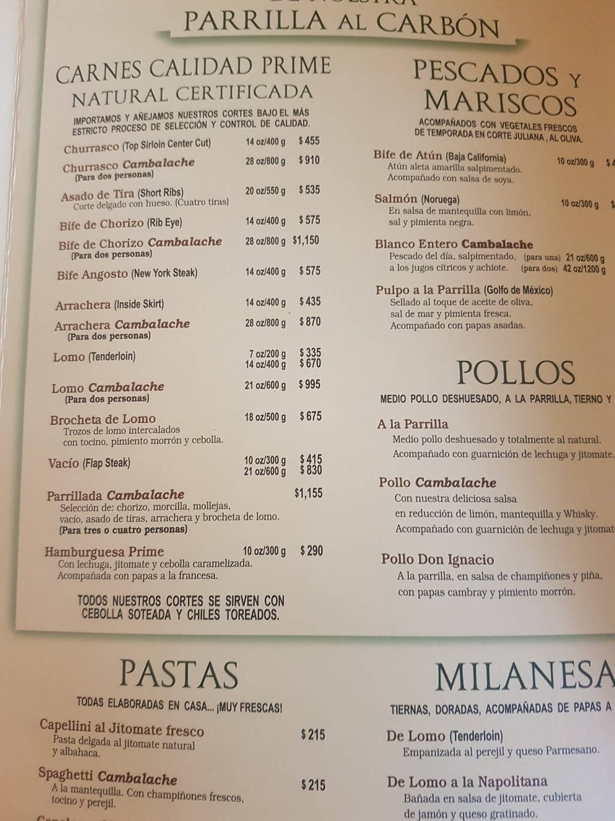 меню ресторана Cambalache Polanco сьюдад лопес матеос Alejandro Dumas
