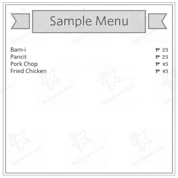 Menu at Camiguin Restaurant, Cebu City