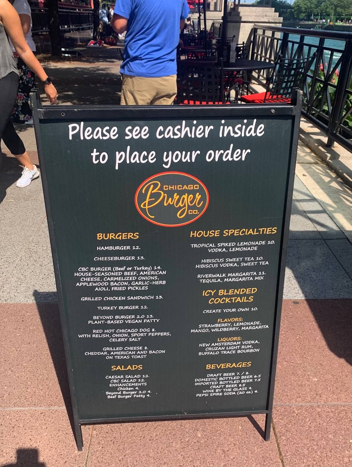 Menu at Chicago Burger Company pub & bar, Chicago, 301 E North Water St