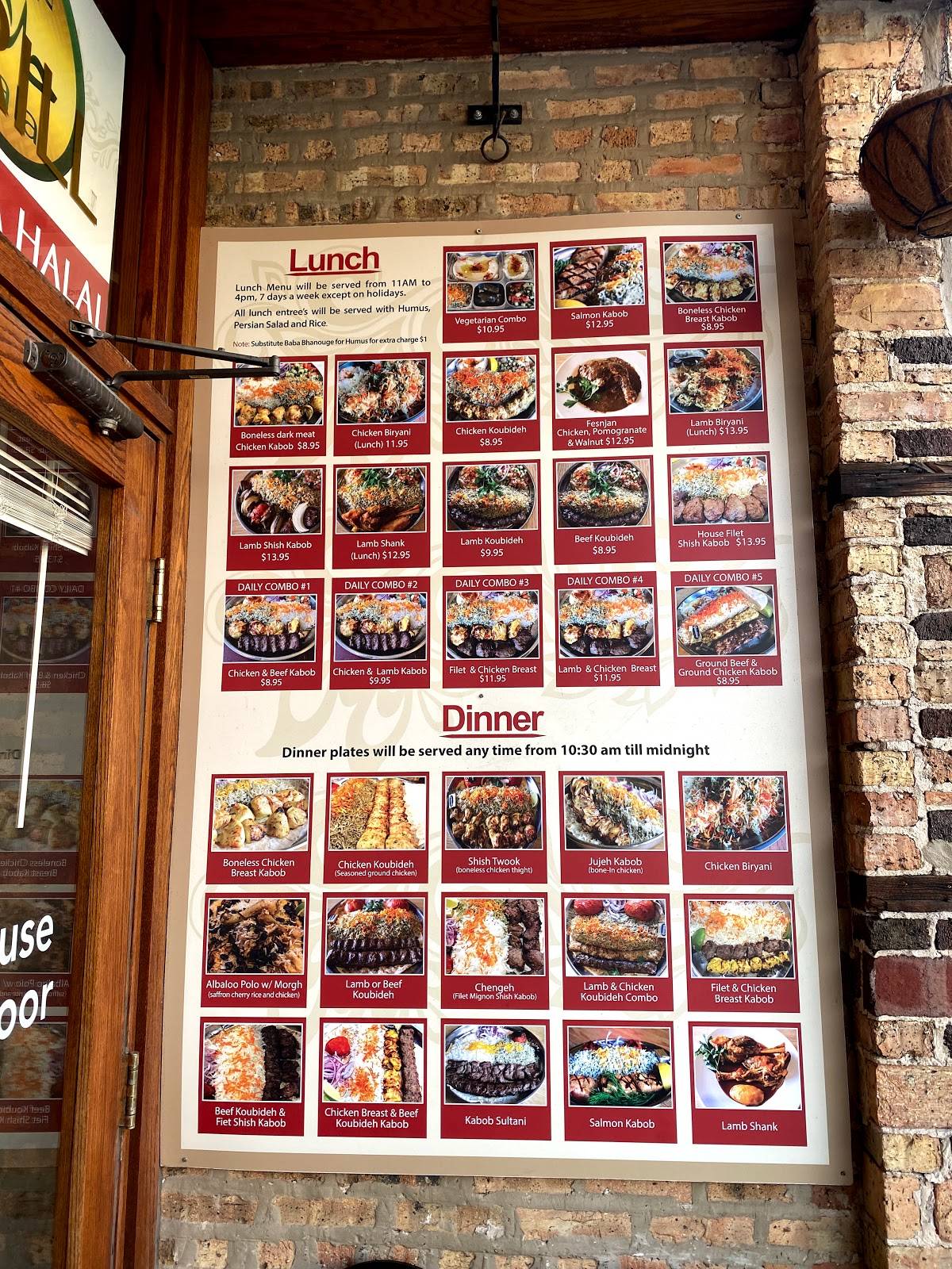 Menu at Kabobi - Persian and Mediterranean Grill restaurant, Chicago