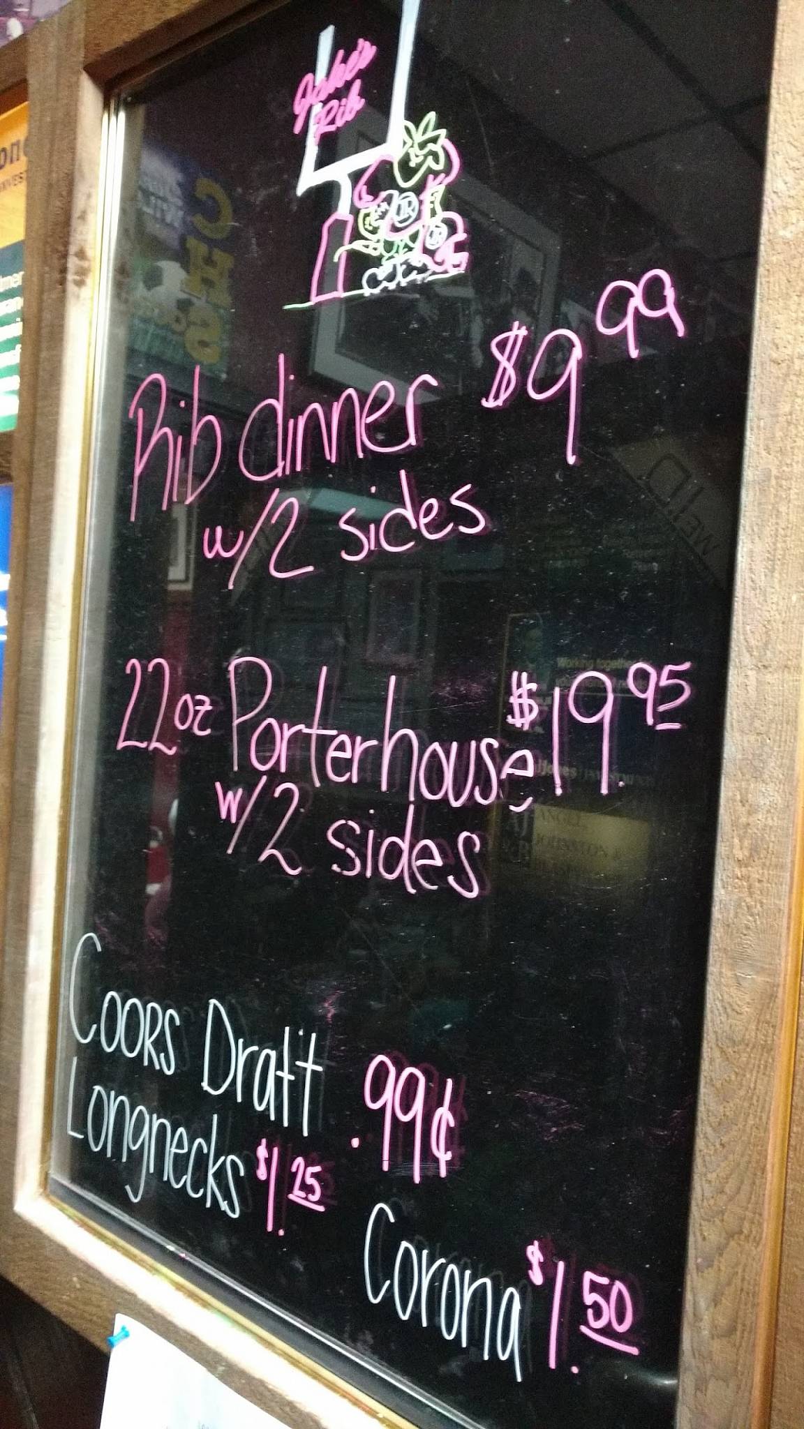 Menu at Jake's Rib BBQ, Chickasha