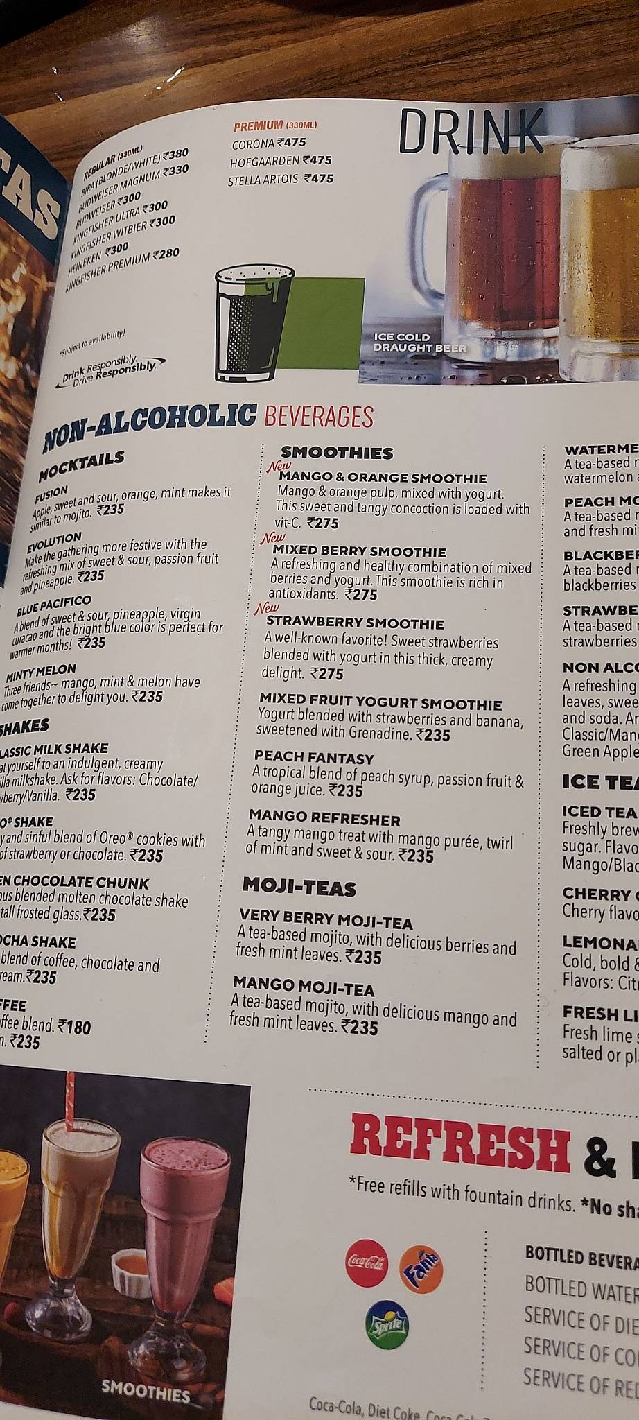 Menu at Chili's Cyber Hub, Gurugram