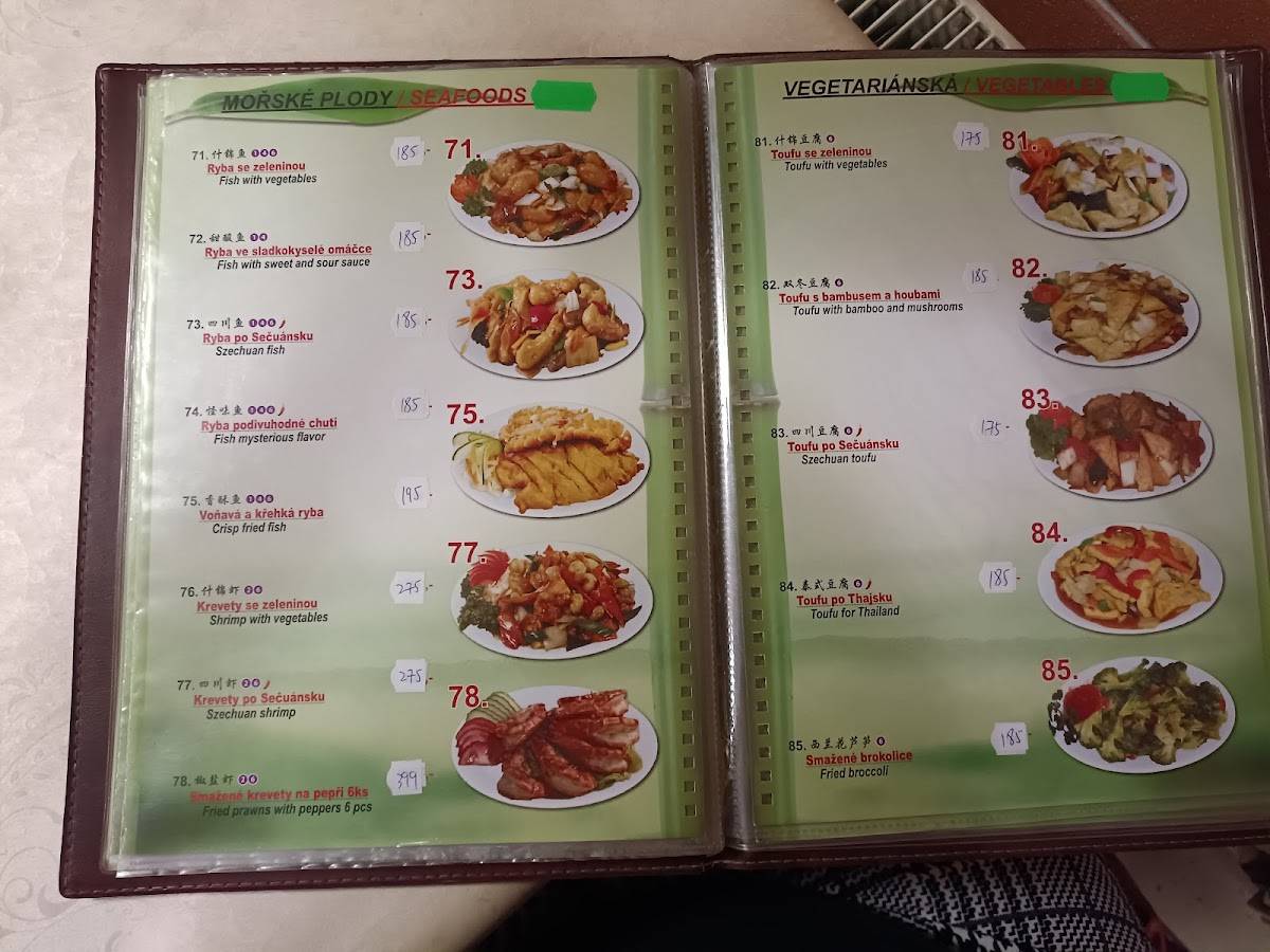 Menu at Čínská Restaurace Jin Fu Lai restaurant, Most