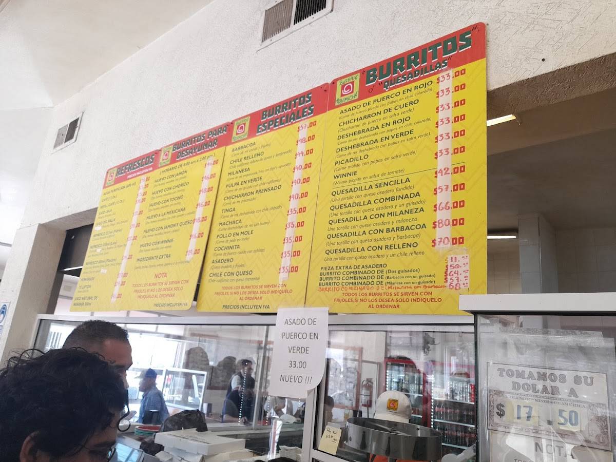 Carta del restaurante Burritos Aquimichú, Ciudad Juarez