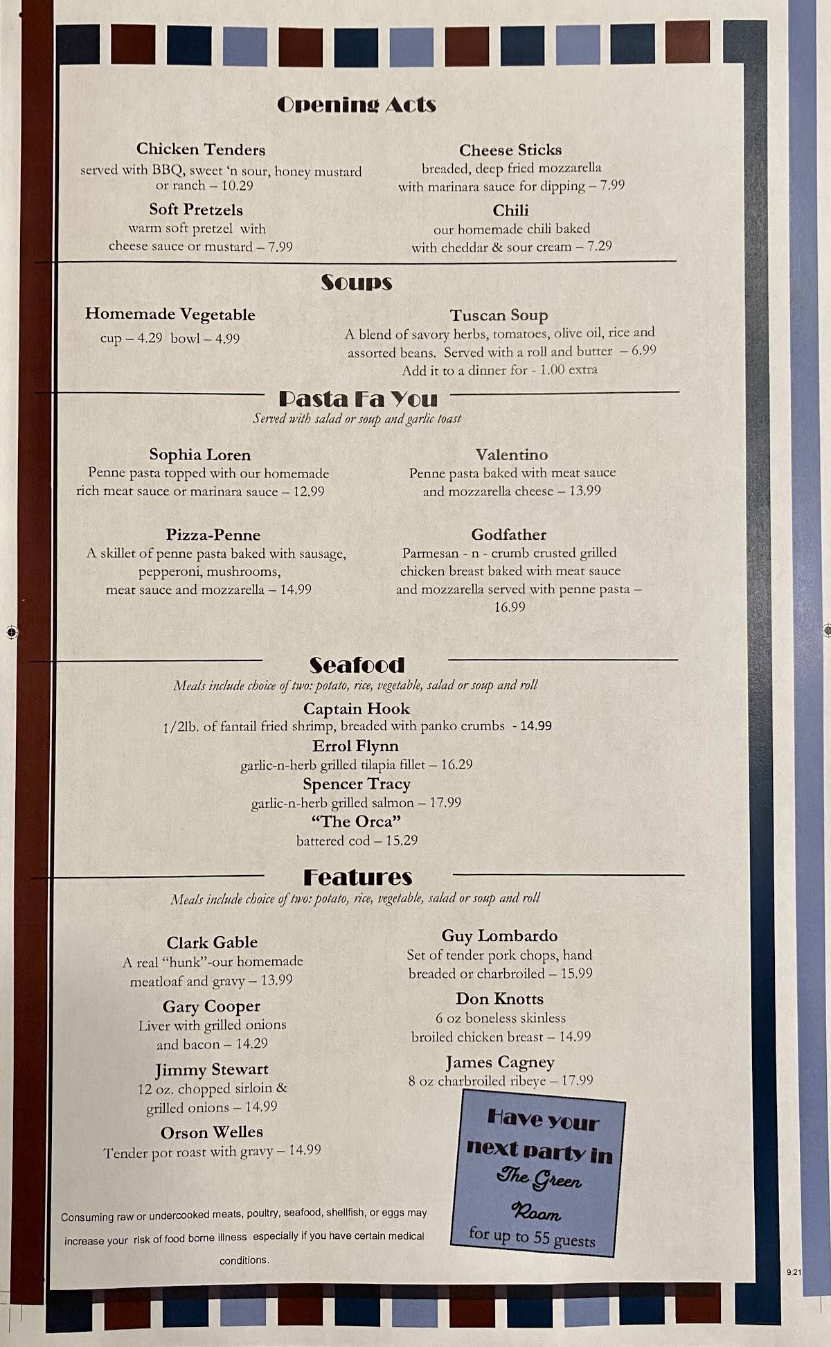 Menu at Gene's Place To Dine restaurant, Cleveland