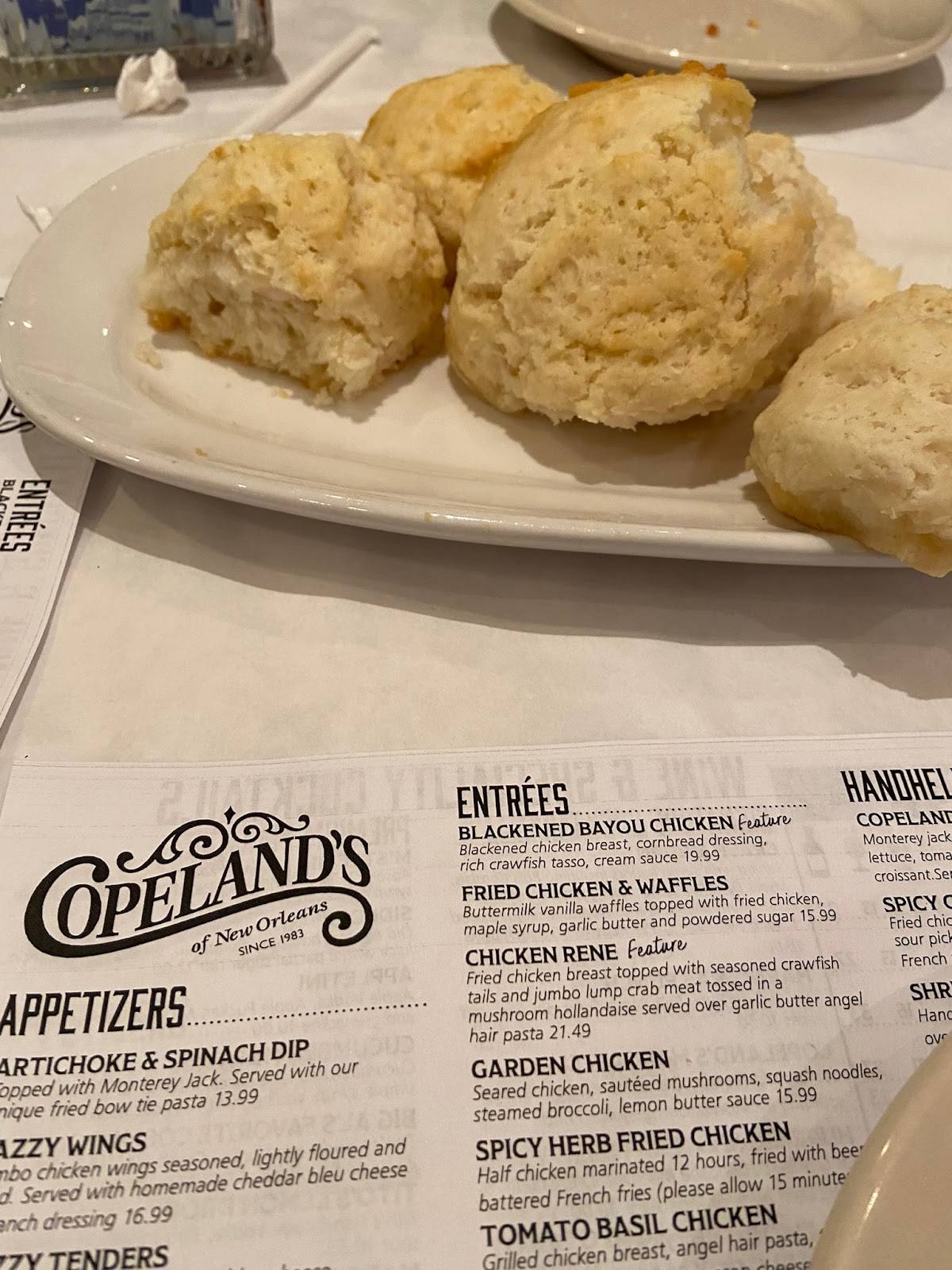 Menu at Copeland's of New Orleans restaurant, Kenner, W Esplanade Ave