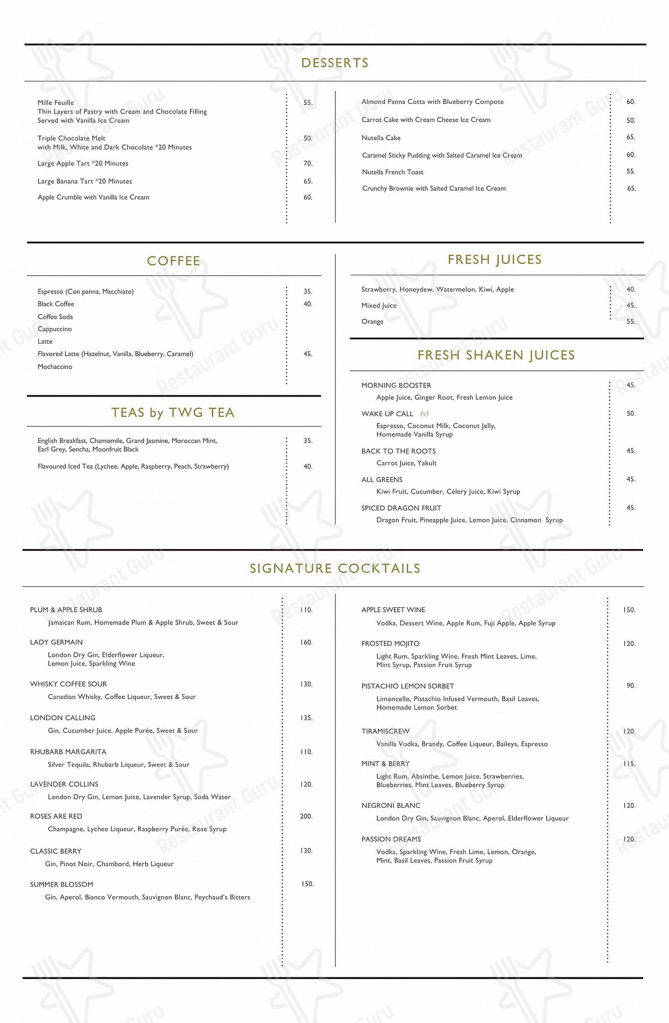 Menu at Cork & Screw pub & bar, Jakarta, Plaza Indonesia