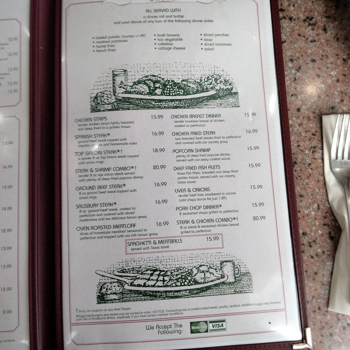 Menu at Country Boys Restaurant, Phoenix, E Greenway Rd