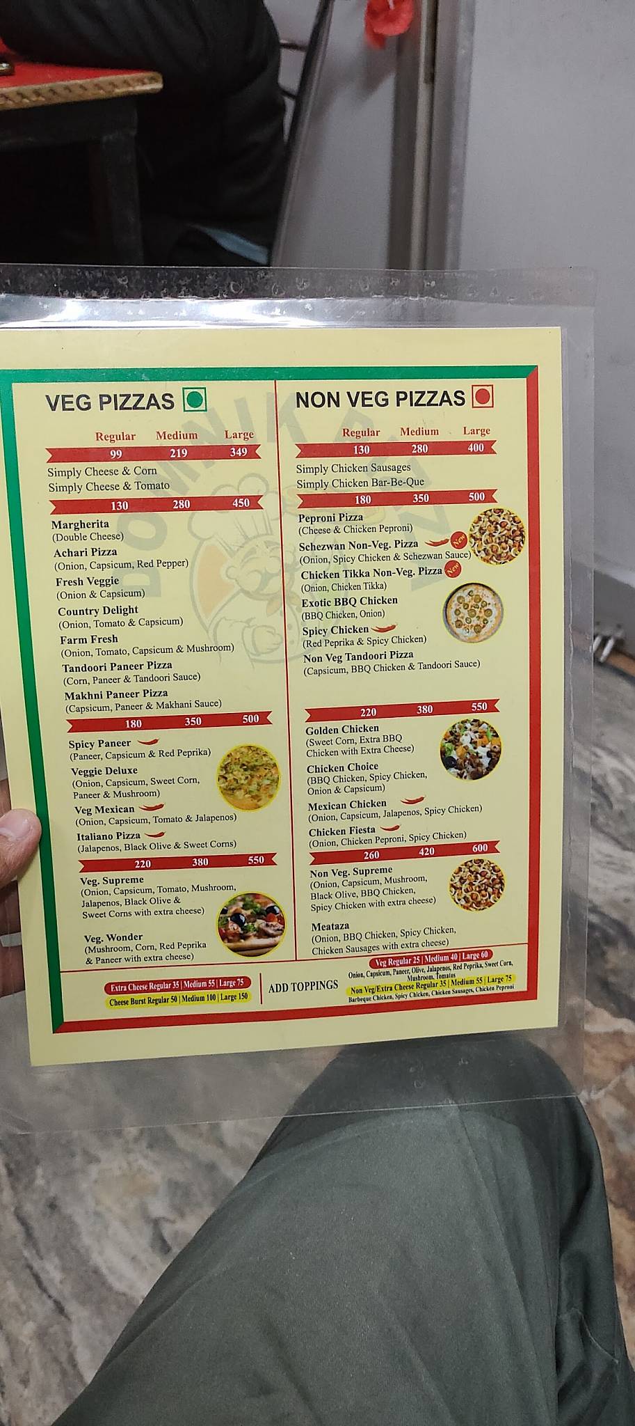 Menu at Domnik Pizza, Sudhowala, 8WXP+29J