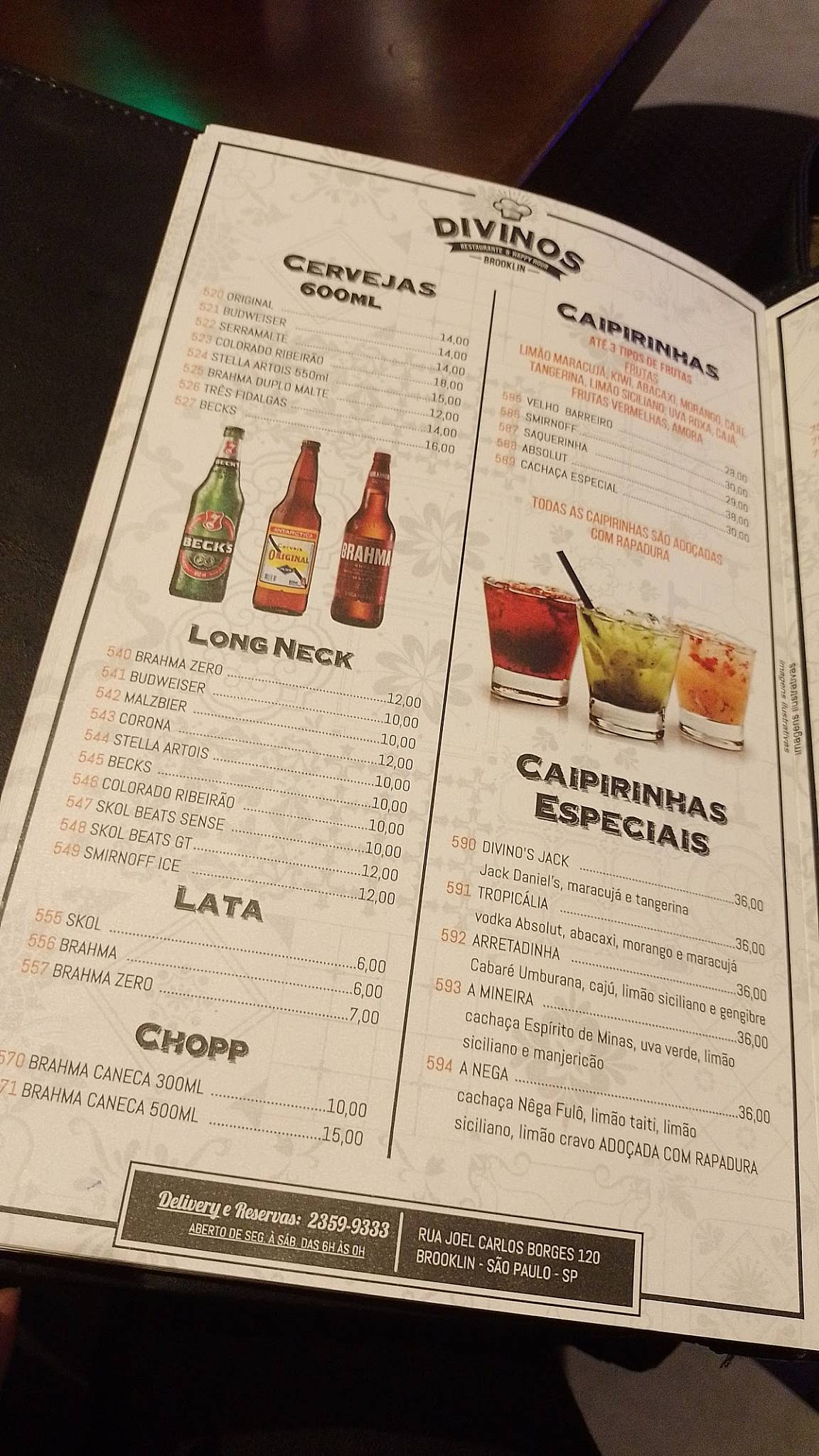 Menu em Divinos Brooklin restaurante, São Paulo