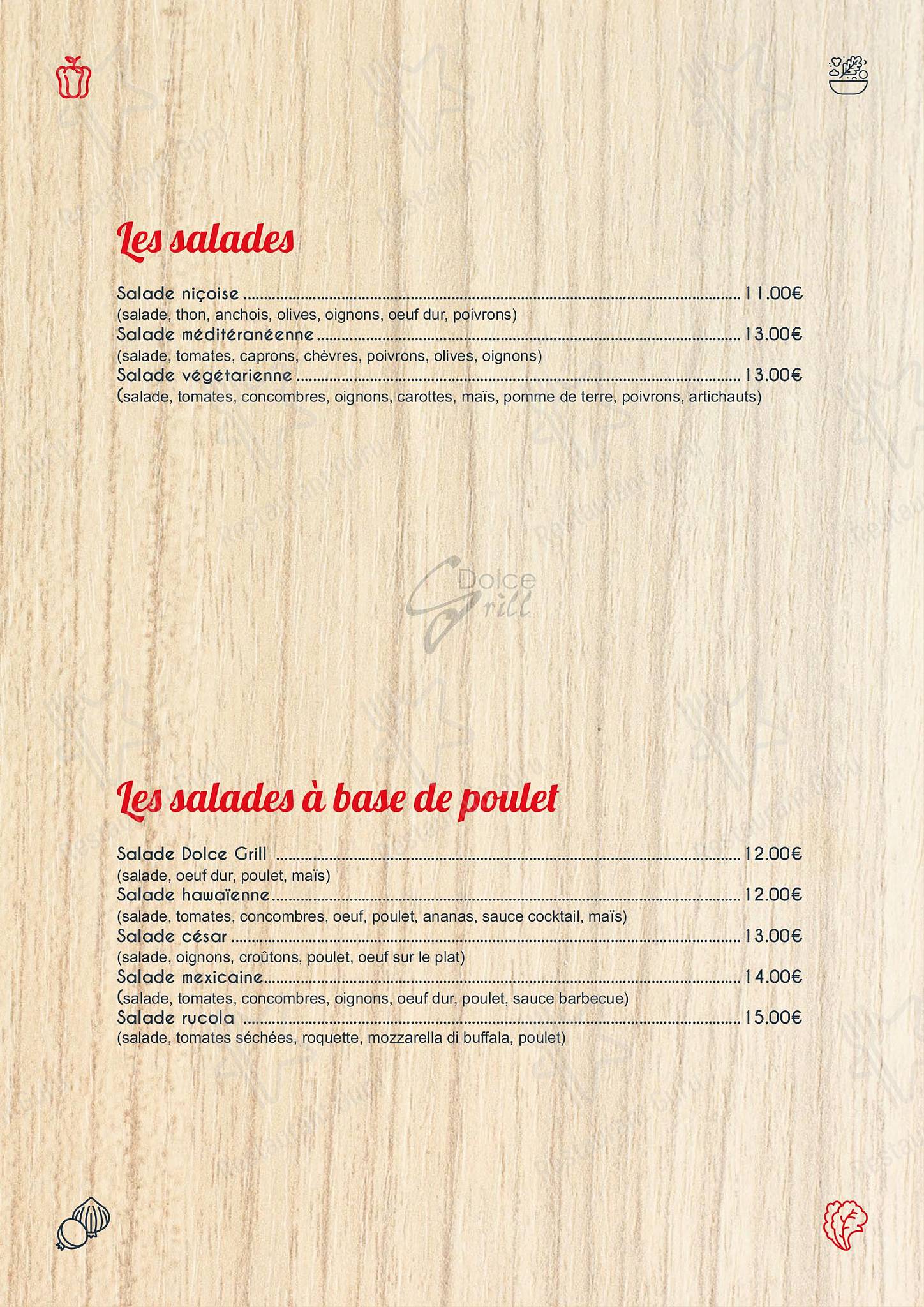 Menu au DOLCE GRILL FRAMERIES-MONS, Frameries