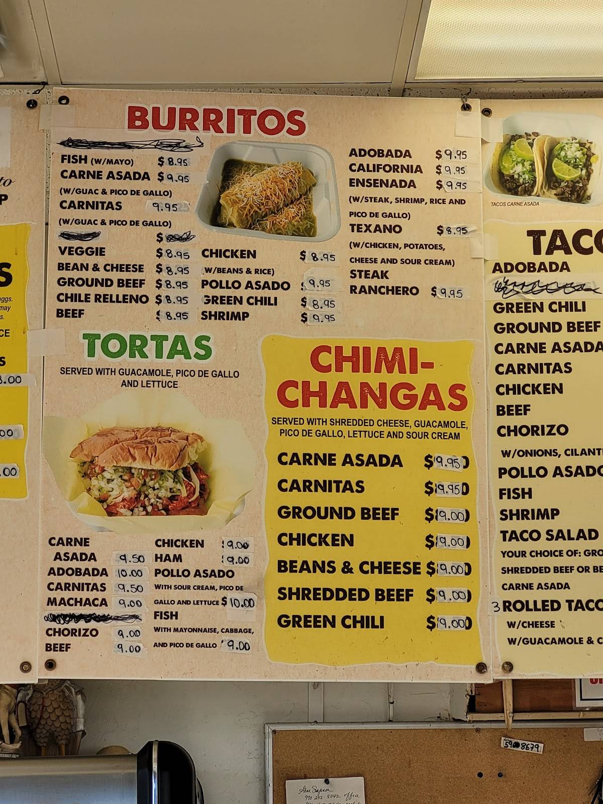 Menu at Don Gilberto Mexican Food restaurant, Montrose, S Townsend Ave ...