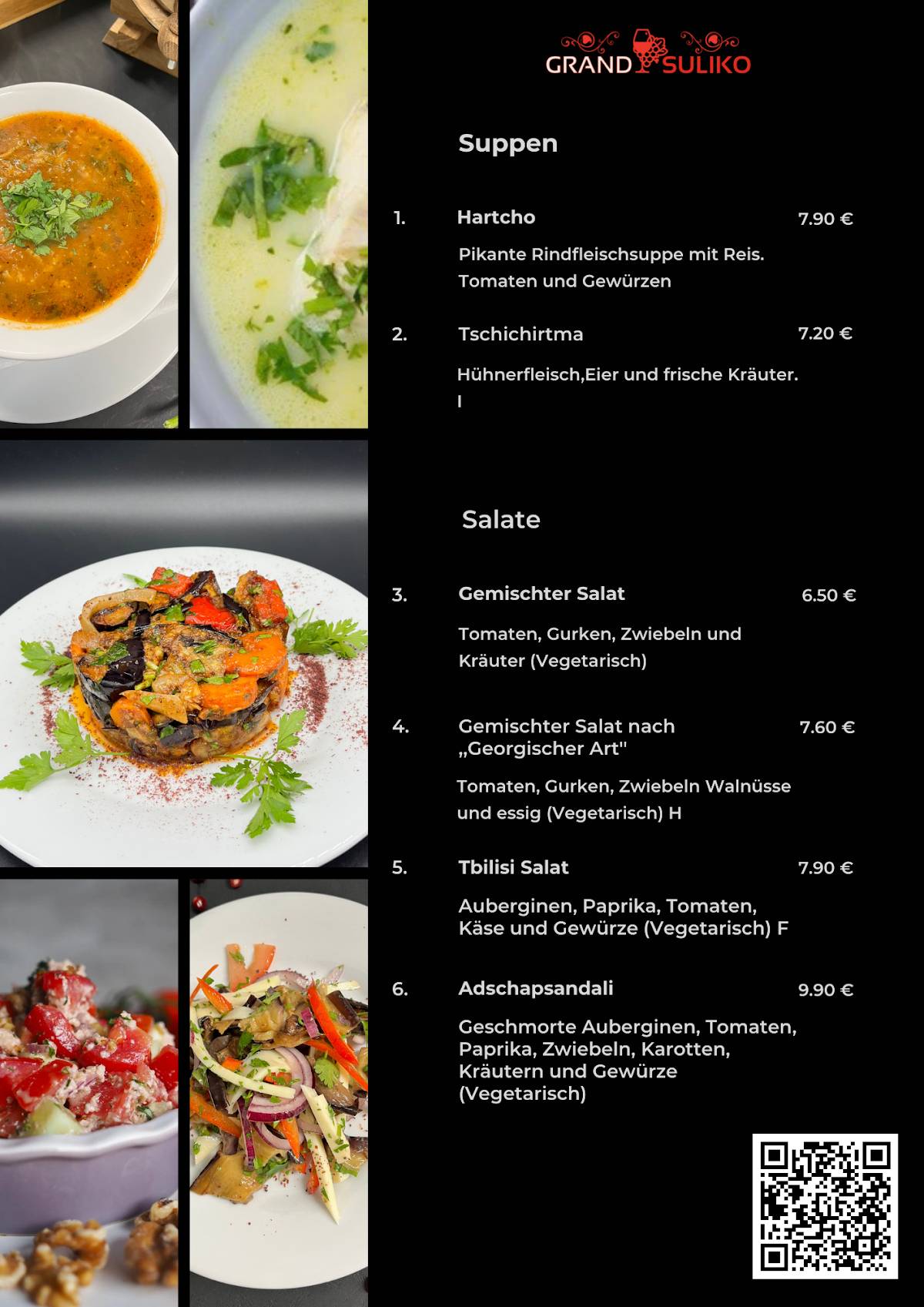 Speisekarte von Georgisches Restaurant Grand Suliko, Dortmund
