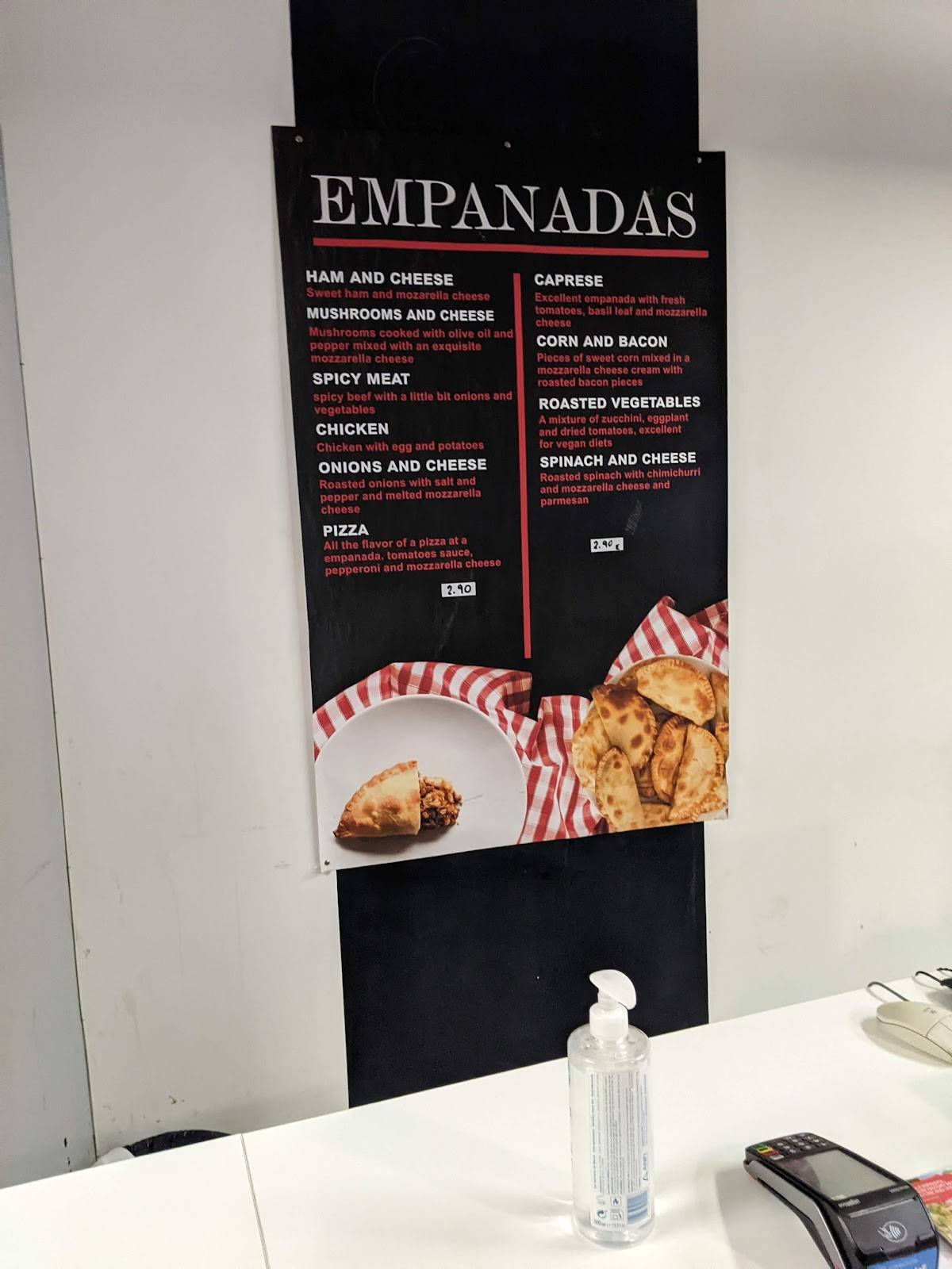 Carta del café Dulce y salado - Empanadas, Barcelona