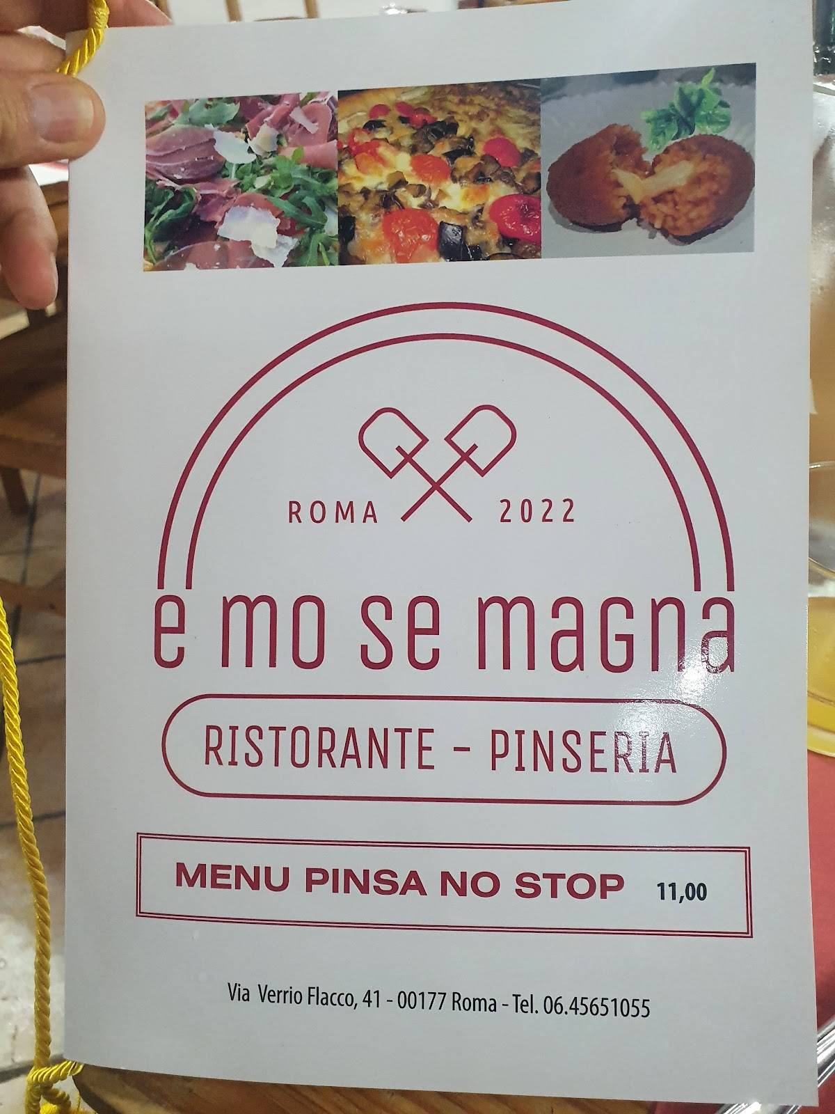 Speisekarte von E mo se magna restaurant, ROM