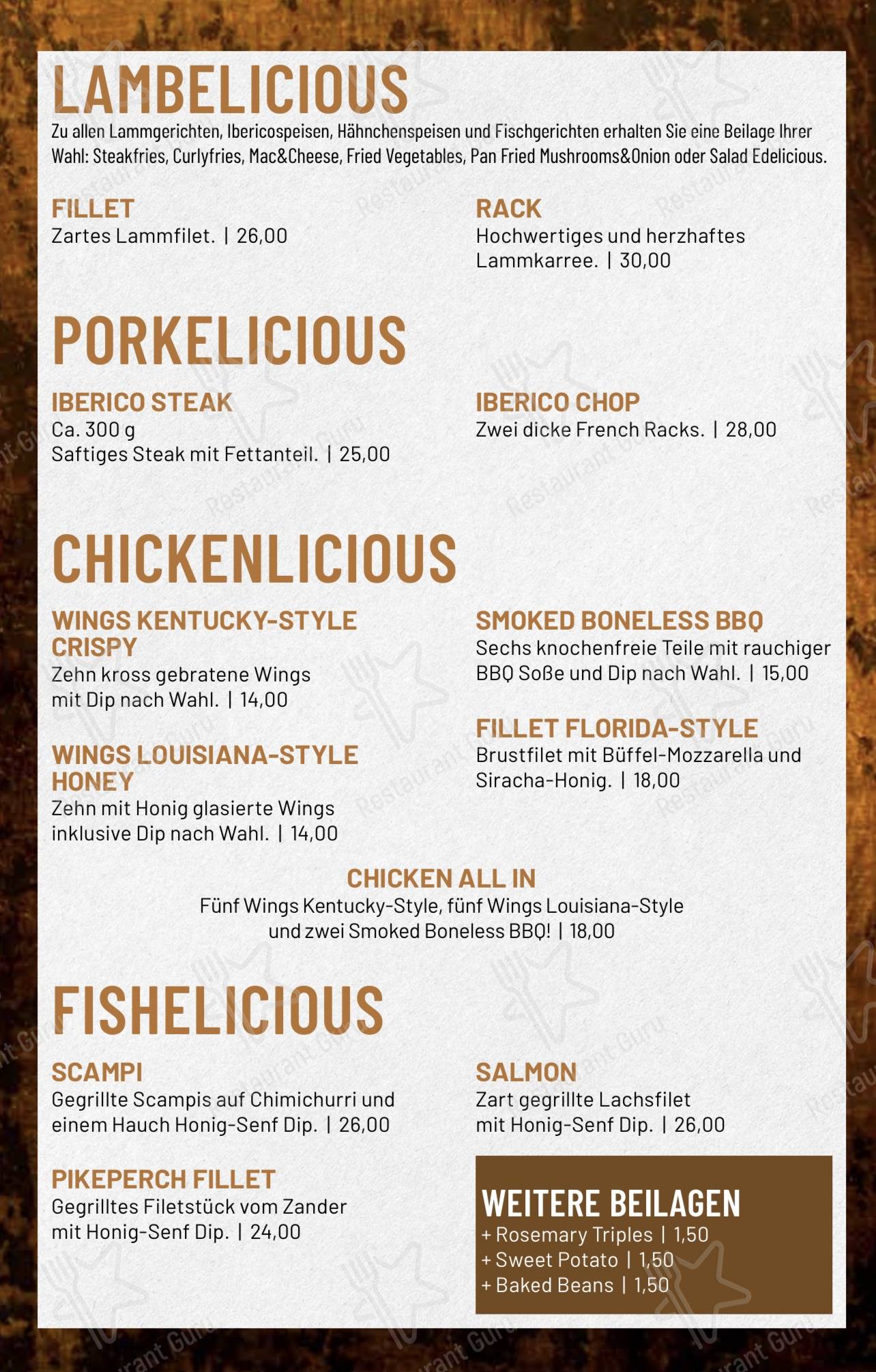 Speisekarte von Edelicious Grillhouse - Delmenhorst restaurant, Delmenhorst