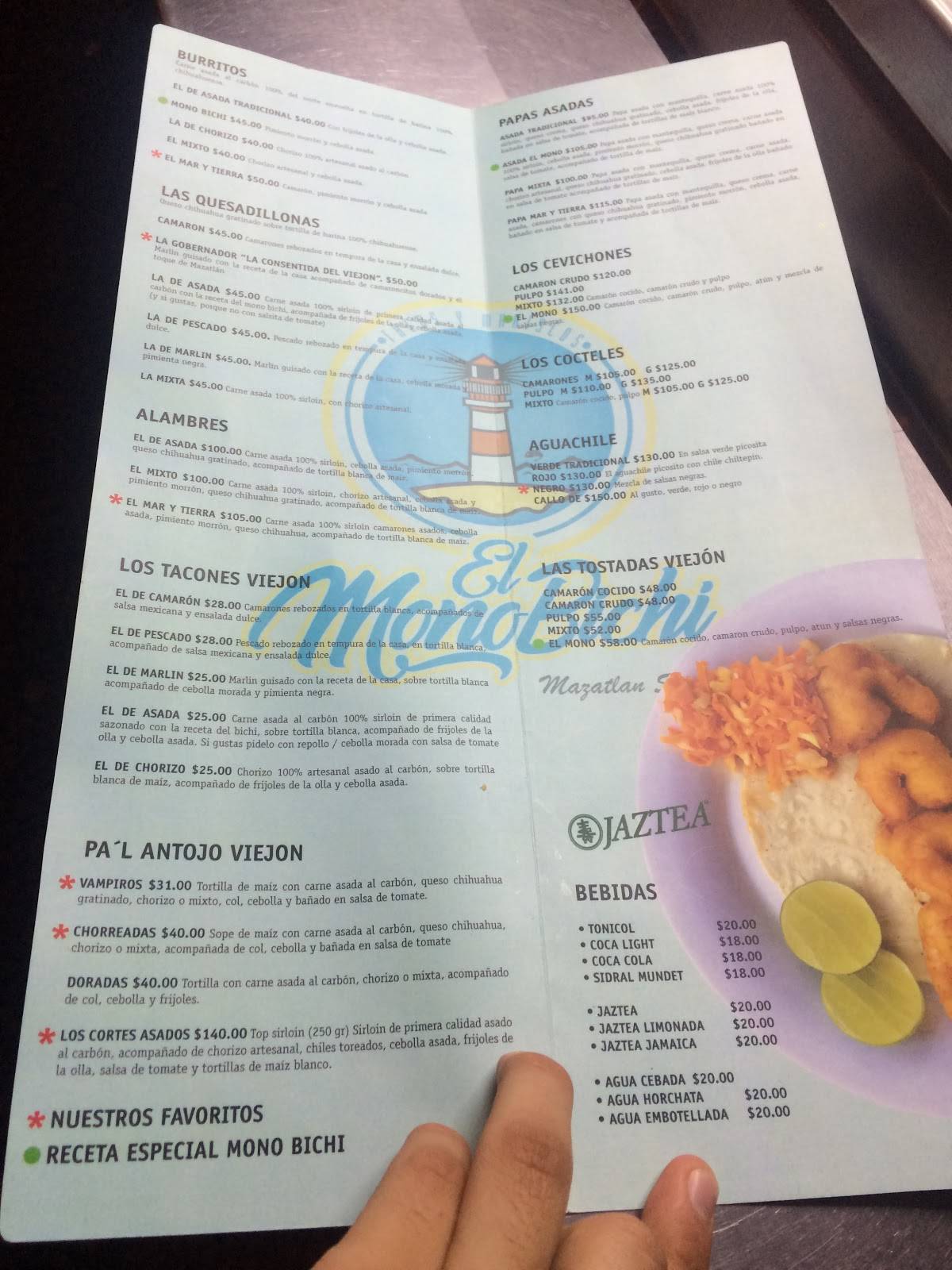 Carta del restaurante El Mono Bichi Juriquilla, Juriquilla, Boulevard ...