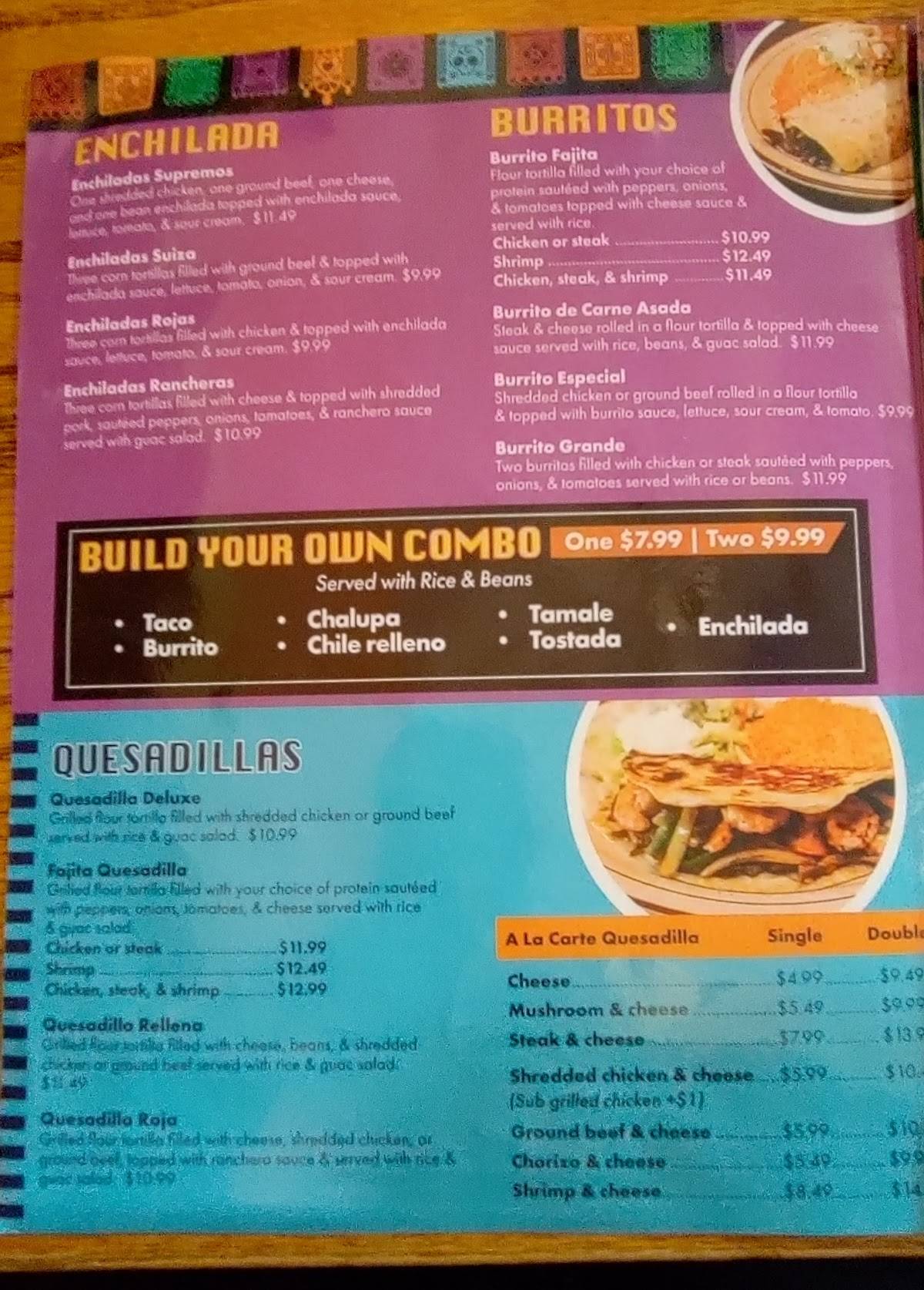 Menu at El Palenque Mexican Restaurant, Duncan Falls