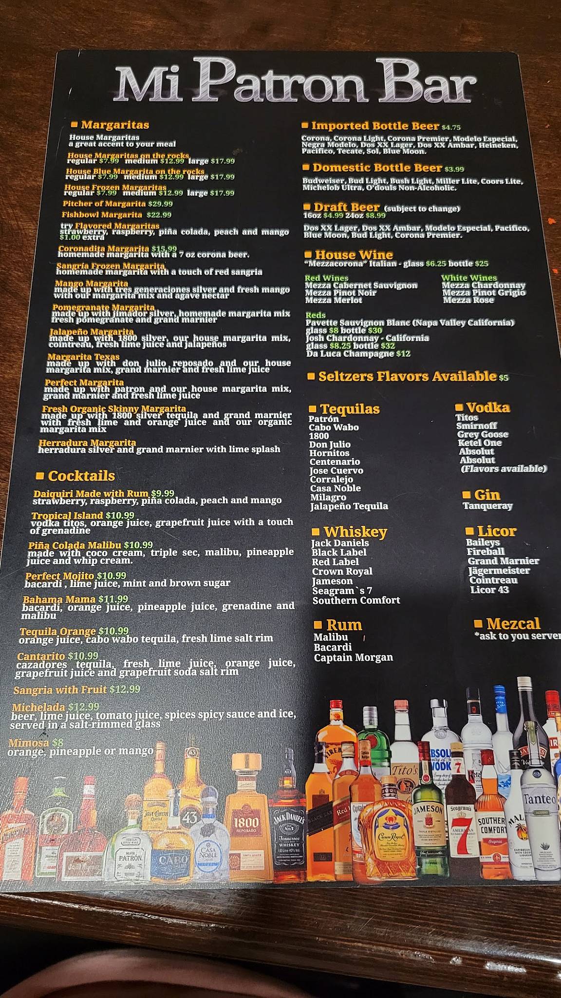 Menu at El Patron Grill restaurant, Gaylord