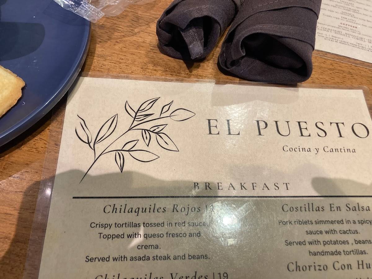 Menu at El Puesto restaurant, Bakersfield, E Brundage Ln
