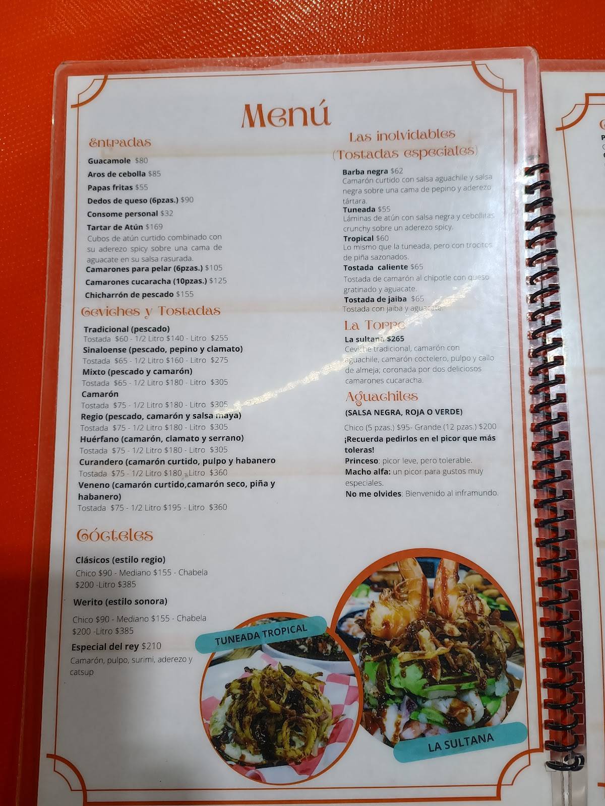 Menu at Restaurante Mariscos El Rey, Monterrey, León XIII 4344