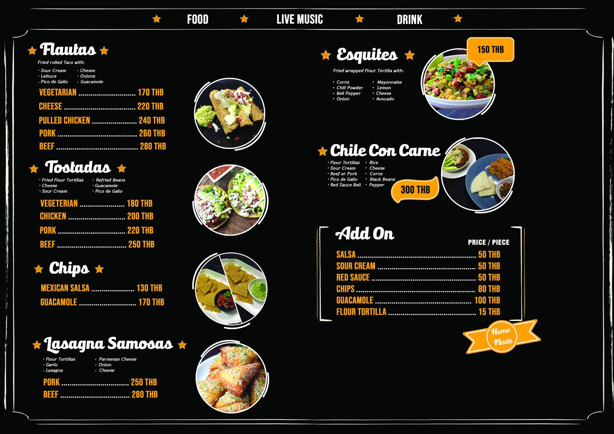 Menu at El Toro Loco (new location) pub & bar, Hua Hin