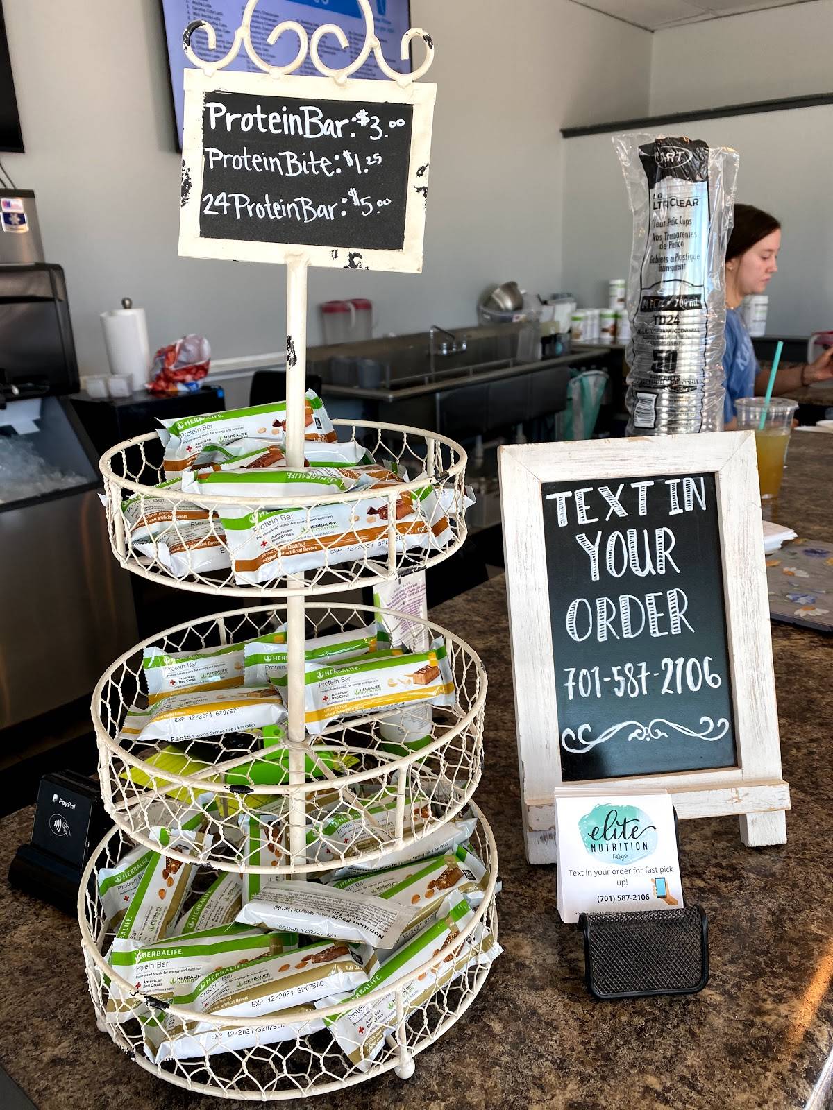 Menu at Herbalife Elite Nutrition pub & bar, Fargo