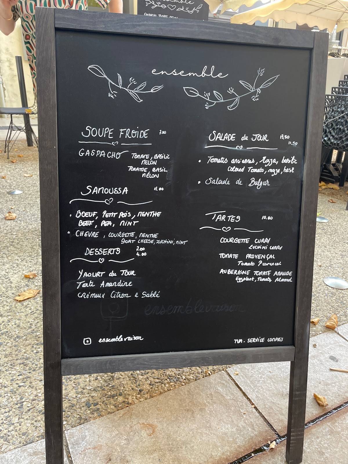 Menu au Ensemble - Bien Manger - Petits Plats & Gourmandises restaurant ...
