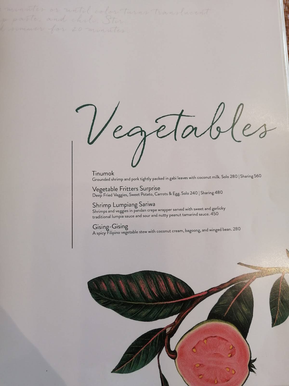 Menu at Esmeralda Kitchen restaurant, Quezon City