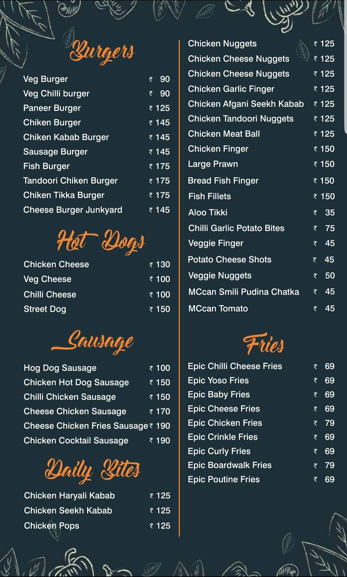 Menu at FOOD HUB, Ranchi
