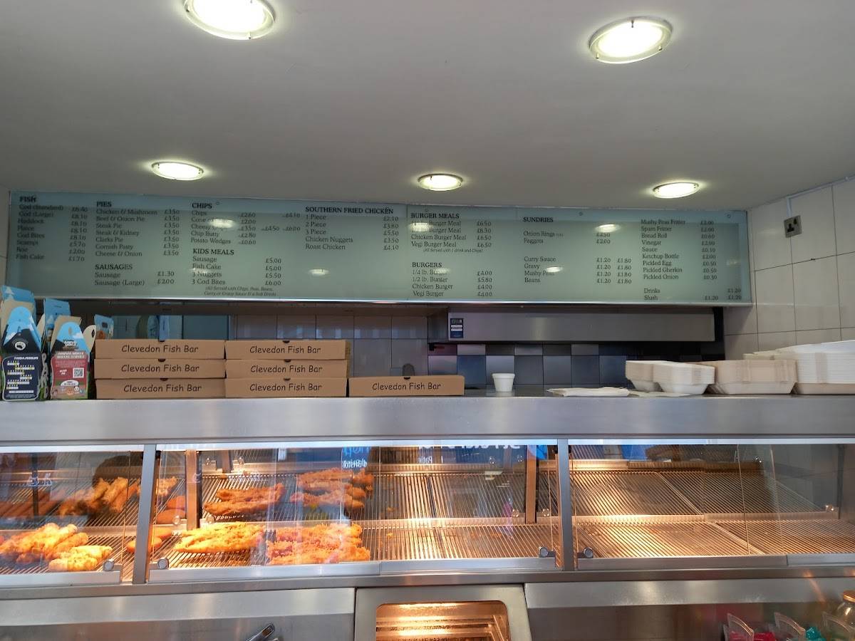 Menu at Clevedon Fish Bar, Clevedon