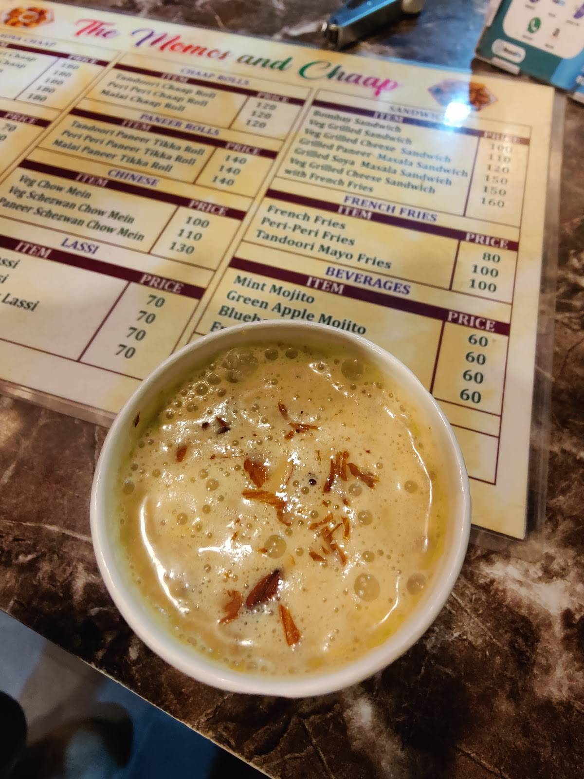 Menu at The Momos and Chaap, Bengaluru