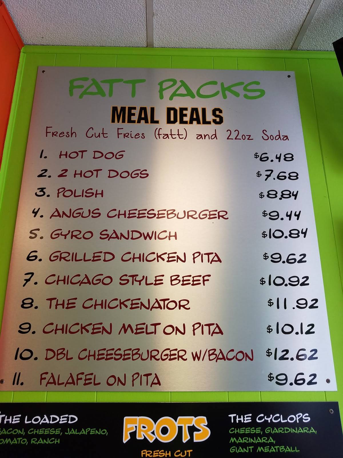 Menu at Fatt Mustard Cafe, Elk Grove Village