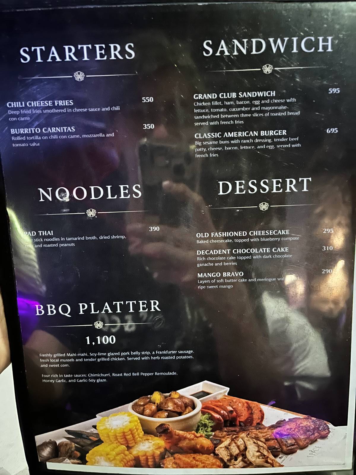 Menu at Firefly Roofdeck Restaurant, Makati, Makati